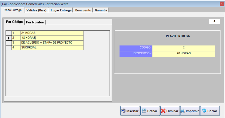 1.4.4 Condiciones Comerciales Cotizaciones Venta Lugar Entrega - 23 años apoyando a tu empresa